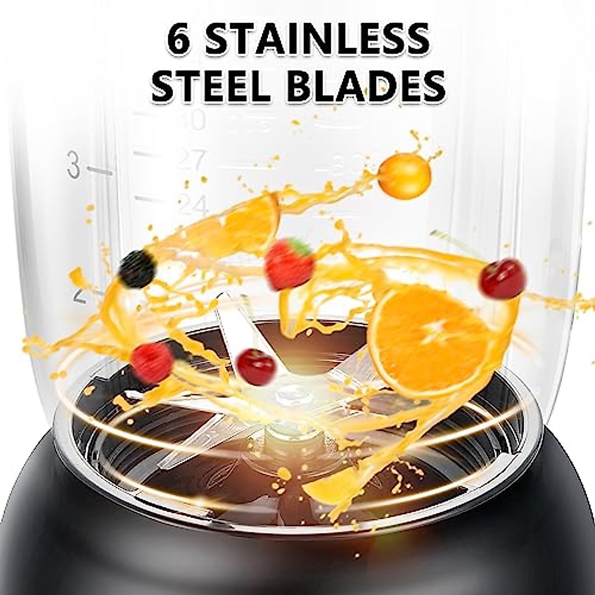 Blender, 2023 Upgrade 700W Shakes and Smoothies Blender with 40oz Countertop Blender Cup for Kitchen, 3-Speed for Crushing Ice, Puree, and Frozen Fruit with Autonomous Clean
