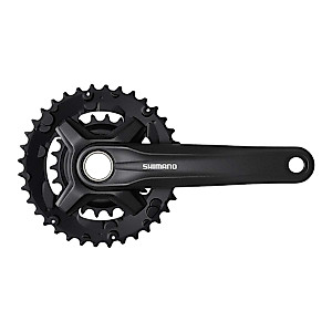 SHIMANO 9-Speed Mountain Bicycle Crank Set - FC-MT210-B2 (Black - 170MM, 36-22T W/O CG)