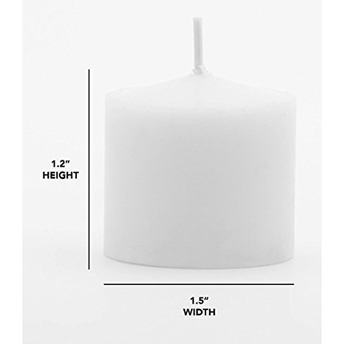 D'light Online Long 10 Hour Burn Time Unscented Votive Candles - for Birthdays, Baby Shower, Home Decoration and Weddings (White, 10 Hour - Set of 12)