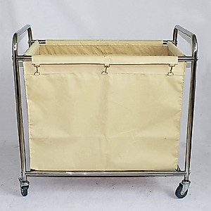 Maryaz Movable Trolleys Laundry Basket Hamper with Wheel and Removable Bagstrolley Rolling Laundry Sorter for Beauty Salon Hotel - Yellow