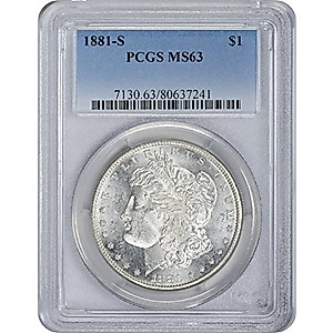 1881-S Morgan Silver Dollar MS63 PCGS