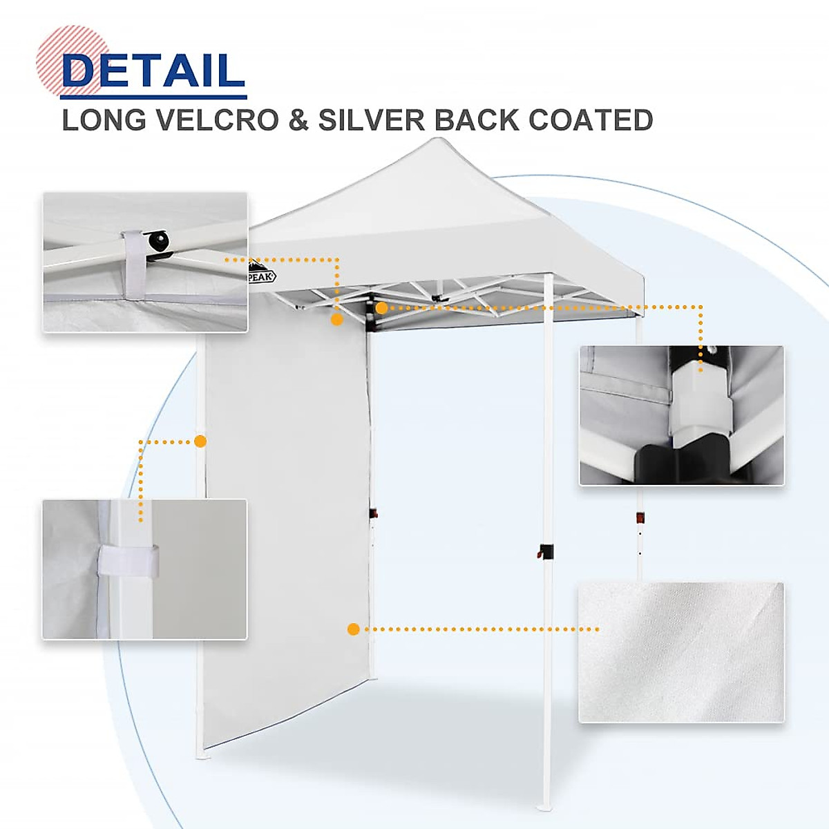 EAGLE PEAK Sunwall/Sidewall for 5x5 ft Straight Leg Canopy only, 1 Sidewall, White