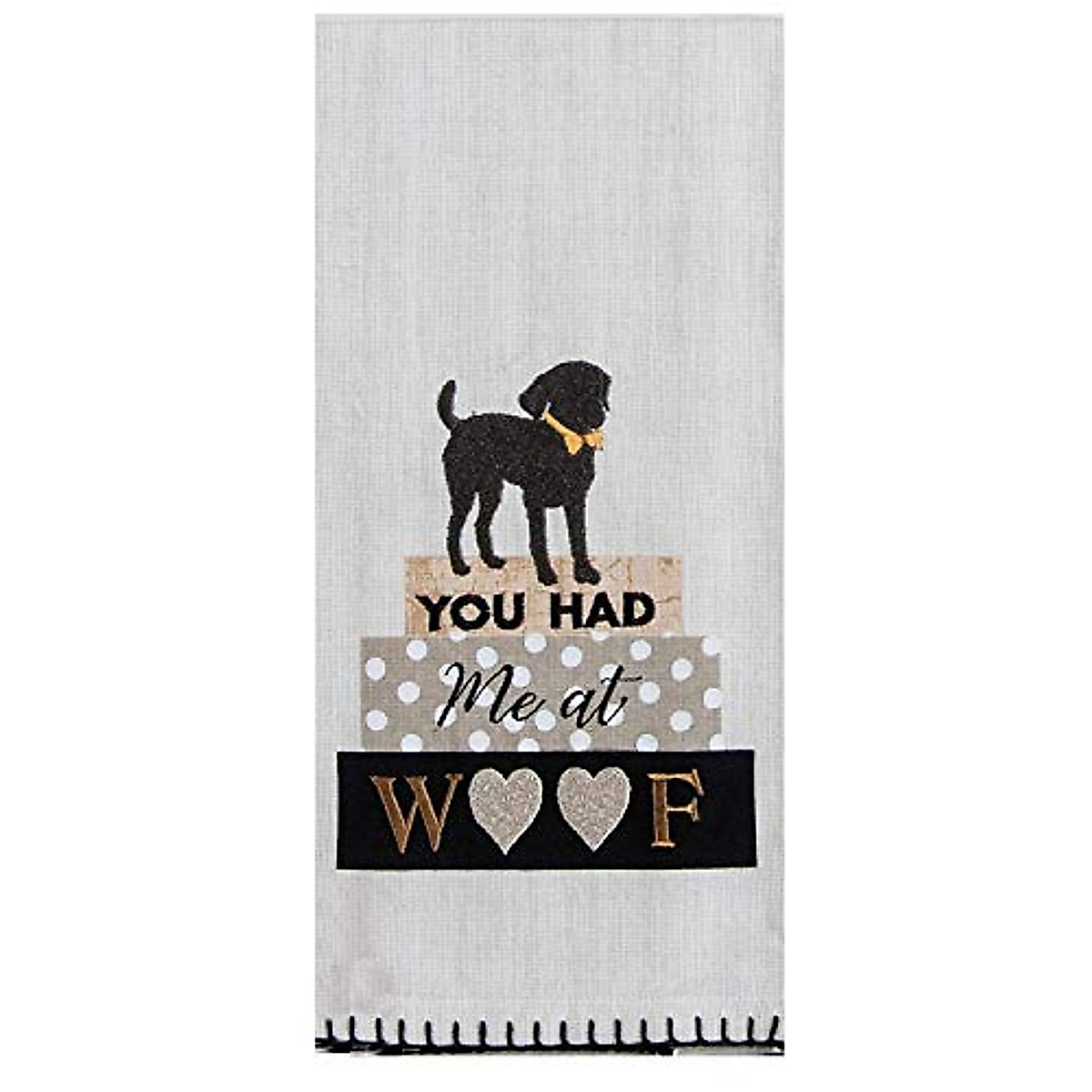 18TH STREET GIFTS Dog Decor Dish Towels - Set of 3 100% Cotton Tea Towels for Dog Lovers and Dishwasher Magnet - Dog Mom Gifts for Women - Dog Themed Gifts - Dog Kitchen Decor