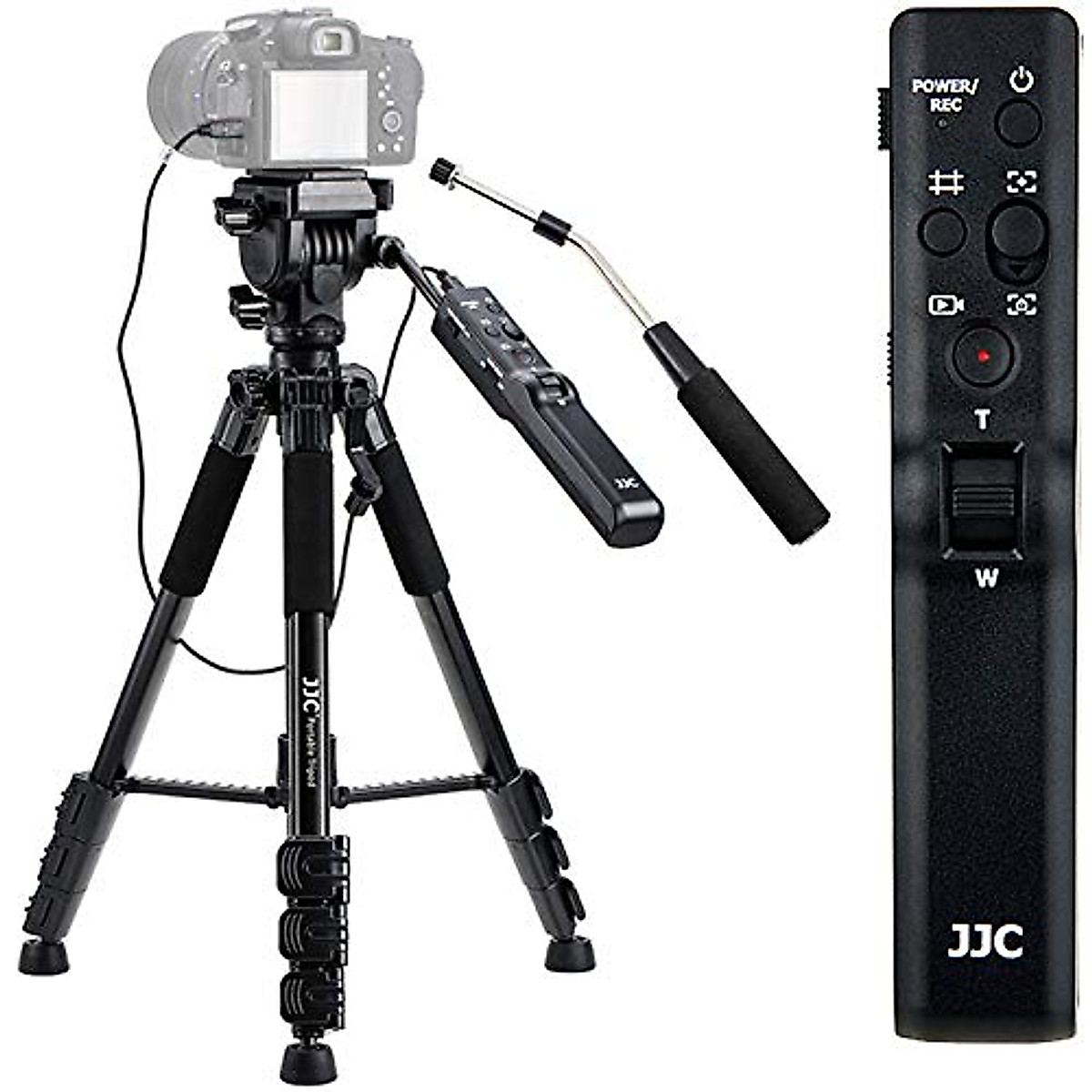 Video Remote Control Tripod for Sony FDR-AX53 AX43 AX33 AX100 AX700 HDR-CX405 CX455 CX440 CX675 Camcorder Handycam RX10M4 RX10M3 RX10M2 RX100M7 RX100M6 HX99 HX90V HX80 HX60V HX50V HX400V HX300 Camera