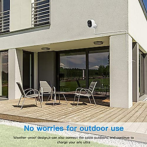 OkeMeeo 30ft Charger for Arlo Pro 4, Arlo Pro 3 and Arlo Ultra, Waterproof Outdoor Magnetic Cable and Power Adapter Continuously Charging Arlo Ultra/Pro 3/Pro 4, NOT for Pro 3 Floodlight(2 Pack)