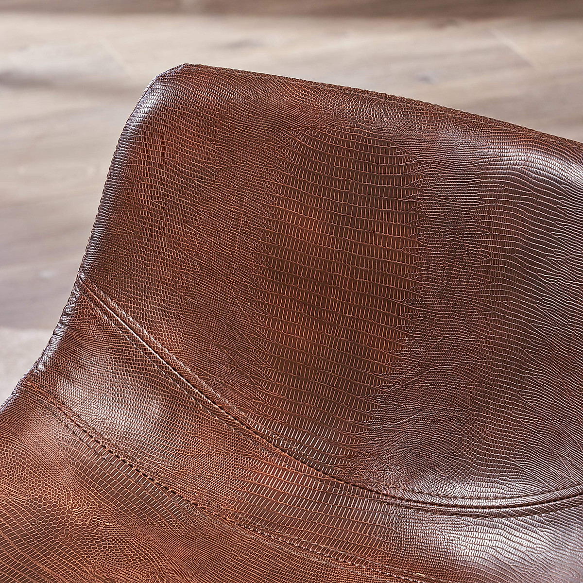 Christopher Knight Home Dax Barstools, 2-Pcs Set, Snake Skin Brown