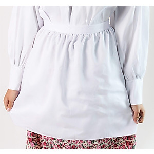 Making Believe Womens Classic Mop Cap and Apron Set, White