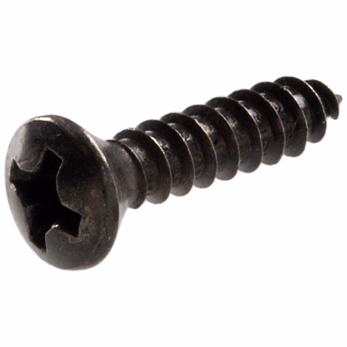 Hillman 2855 6 x 5/8-Inch Oval Head Black Chromate Decorative Sheet Metal Screw, 40-Pack