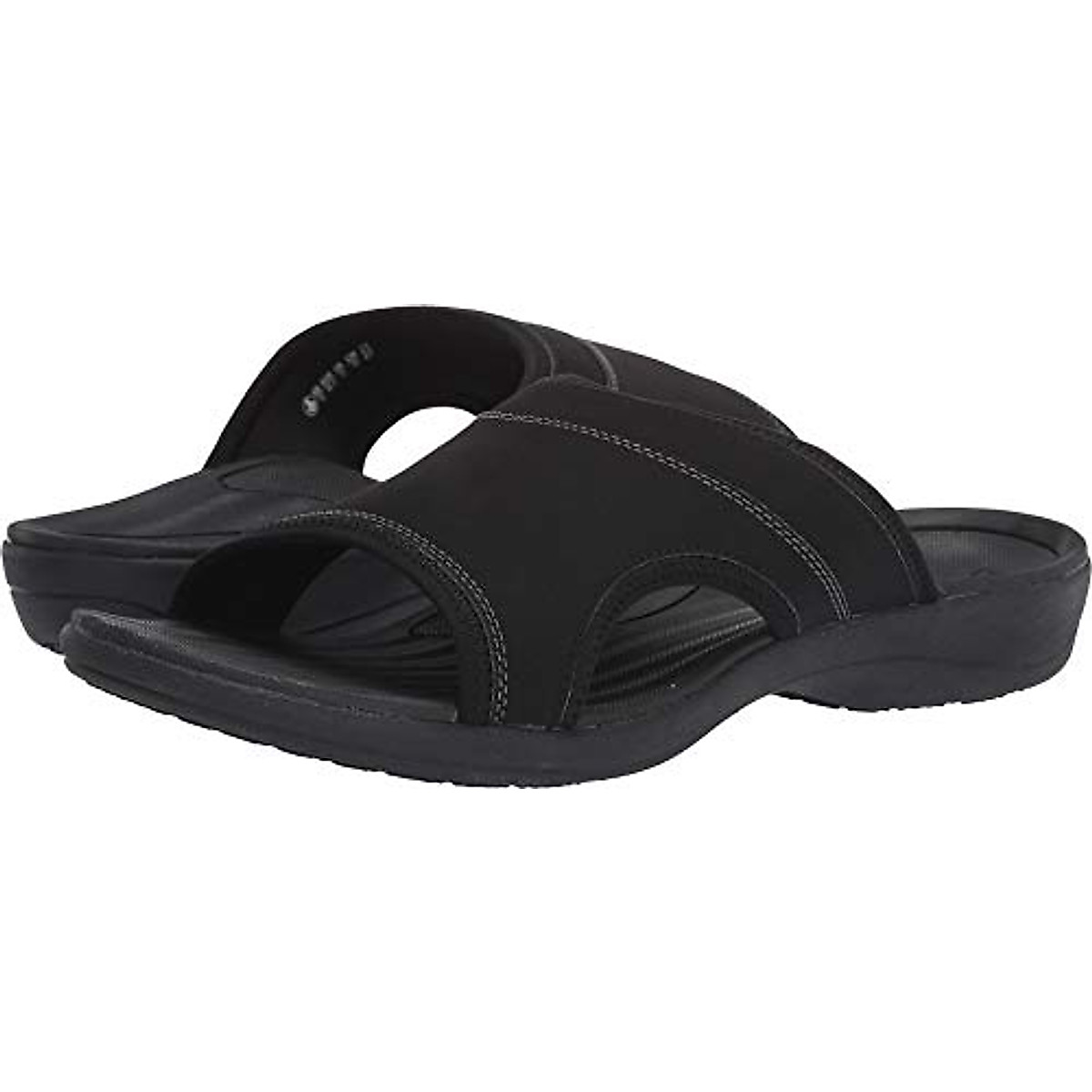 Powerstep Men's, Orthotic Sandals for Plantar Fasciitis, Neutral Arch Support Slide, Black, Men's Size 14 M US