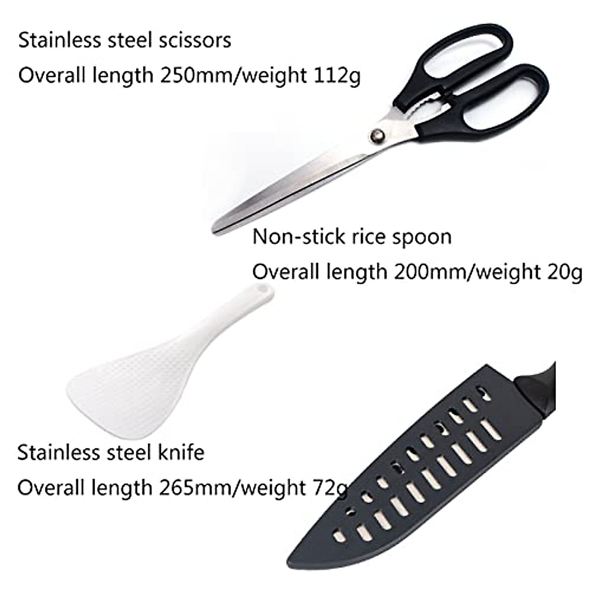 CYXI Portable Camping Kitchen Utensil Set-8 Piece Cookware Kit, BBQ Tools Set,Grill Accessories,for Travel, Picnics, RVs, Camping, BBQs, Parties (Color : A)