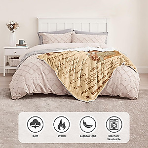 Wedding Anniversary Blanket Couples Present,10th Anniversary Present Blanket for Him and Her,Wife Husband Happy 10 Year Anniversary Present for Couple Mom Dad Parents Valentine's Flannel Throw Blanket