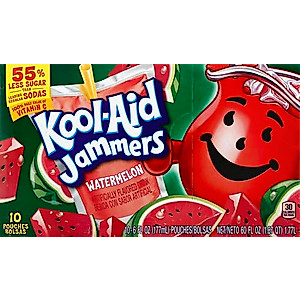 Kool-Aid Jammers Watermelon Flavored Juice Drink Pouch, 60 Fl Oz