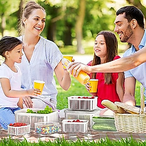 Fruit Storage Containers for Fridge - 10-Piece Kitchen Organizers Leak Proof Produce Saver and Veggie Storage Bins Set for Refrigerator, Plastic Airtight Food Storage Containers with Lids & Handle