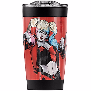 Harley Quinn Character Stainless Steel Tumbler 20 oz Coffee Travel Mug/Cup, Vacuum Insulated & Double Wall with Leakproof Sliding Lid