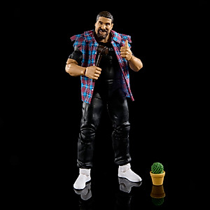 Mattel WWE Elite Collection Action Figure & Accessories, Series #102 Commissioner Foley 6-inch Collectible with 25 Articulation Points & Swappable Hands