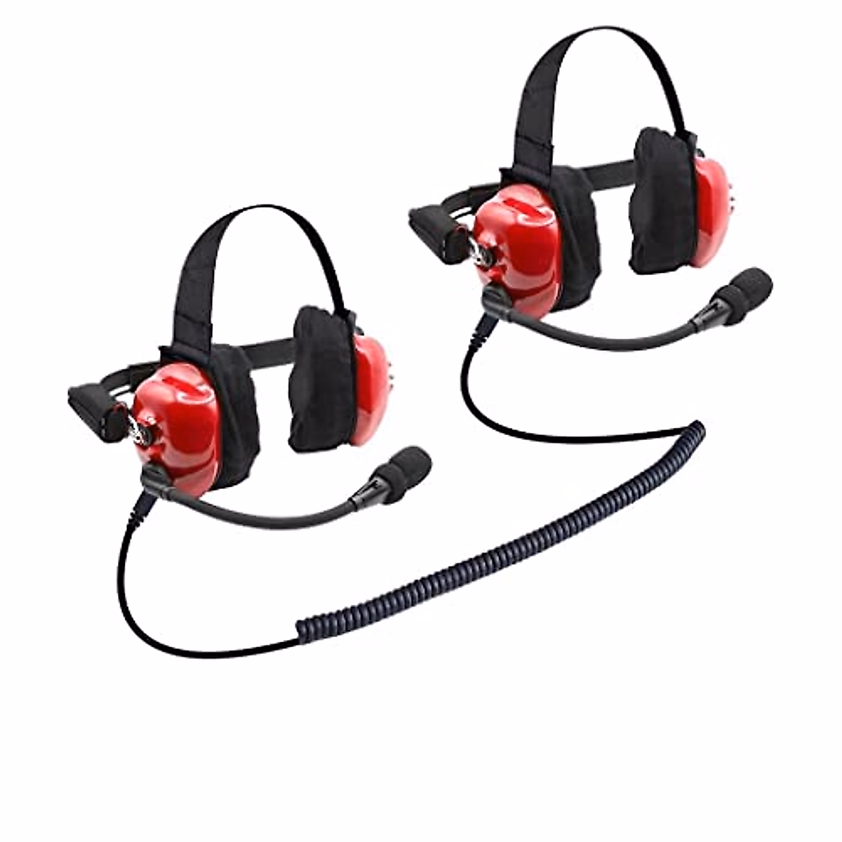 Rugged NASCAR Linkable Behind The Head Headsets for Race Fan Racing Radios Electronics Communications – Connects to Scanners