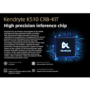 Kendryte K510 CRB-KIT Developer Kit Based on Dual-core 64-bit RISC-V AI SoC Chip 512M LPDDR3+16GB eMMC 5.1 Storage Support Linux System for AI Deep Learning