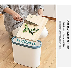 HPDEAR Plastic Wastebasket, Rectangular Slim Trash Can, Narrow Trash Bin, Garbage Can for Bedroom Bathroom Kitchen (Pink)