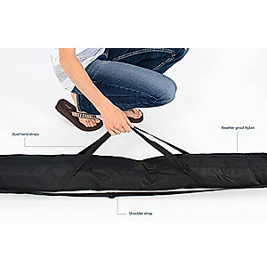 VIVO 100 inch Portable Indoor Outdoor Projector Screen, 100 Inch Diagonal Projection HD 4:3 Projection Pull Up Foldable Stand Tripod with Carrying Bag, Bundle