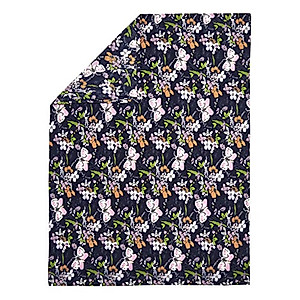 Vera Bradley Women's Packable Fleece Blanket, Bloom Boom Navy, One Size