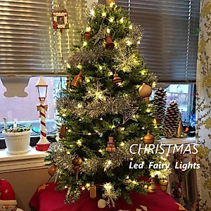 Highill LED Fairy Lights Battery Operated with Timer 50LEDs String Lights Copper Wire Light Waterproof for Christmas Tree Decoration Outdoor Garden Decor Indoor Wedding Party Bedroom Decorations
