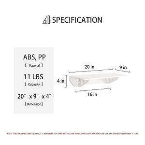 ASHILY No Punching Wall Mount Shelf, Foldable Wall Mounted Storage Shelf with 11LBS Weight Capacity, Non-Perforated Wall Storage Shelves for Kitchen, Bathroom, Bedroom, Toilet