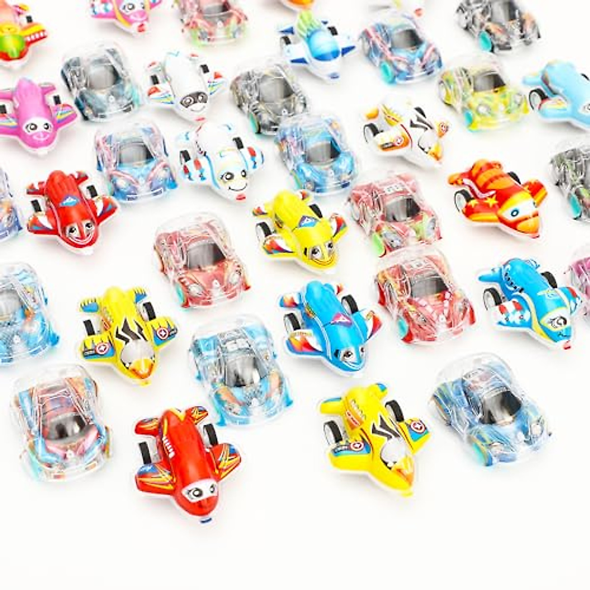 ONEST 60 Pieces Mini Pull Back Cars Airplanes Toy Cars Small Racing Airplane Car Party Favors Carnival Prizes Classroom Rewards Pinata Stocking Goodie Bag Stuffers Birthday Toys for Girls Boys Toddler