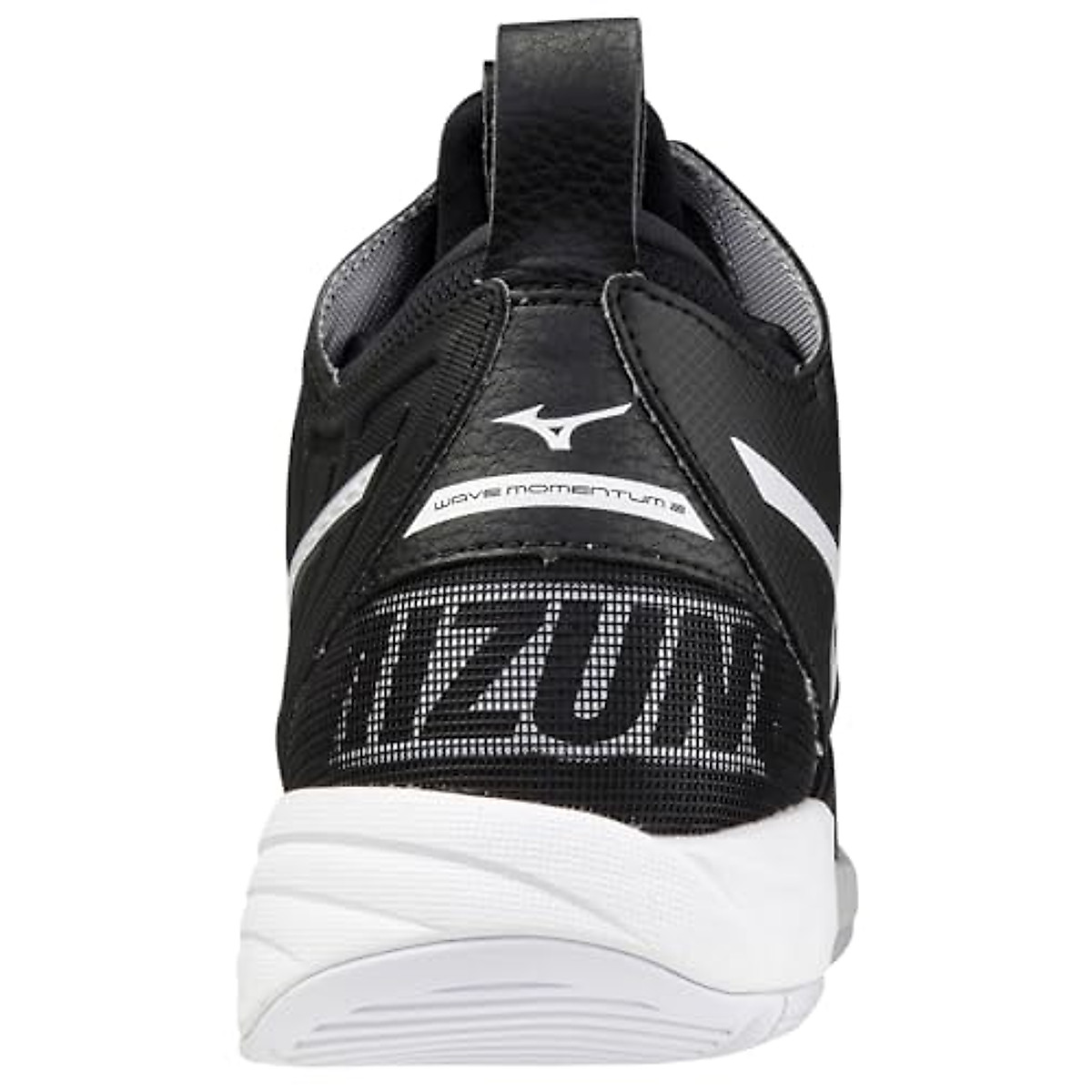 Mizuno Unisex Adult Wave Momentum Mid Volleyball Shoe 10 1/2, Black/White, 12 Women/10.5 Men US