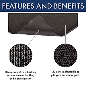 Notrax 141 Ovation Entrance Mat, for Home or Office, 3' X 5' Black
