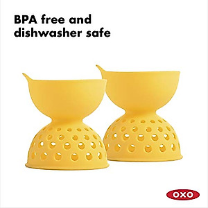 OXO Good Grips Silicone Egg Poachers (Set of 2),Yellow