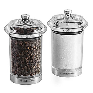 Cole & Mason H83001P Solo Clear Pepper Mill, Precision+, Acrylic, 114 mm, Single, Includes 1 x Pepper Grinder