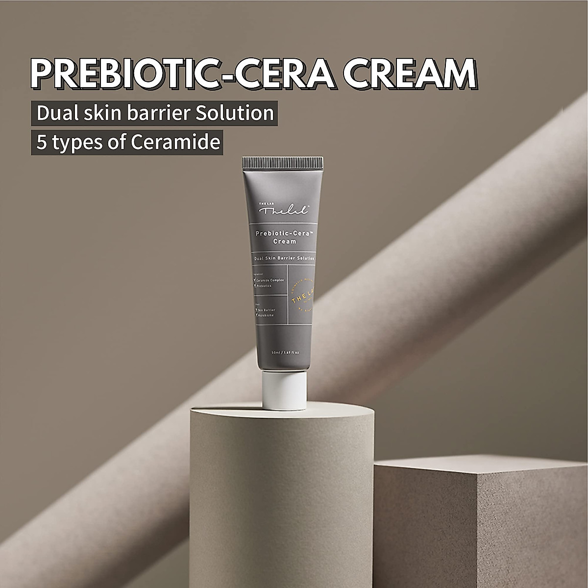 THE LAB BY BLANC DOUX Prebiotic-Cera Cream (1.69 fl.oz.) Made with 5 Types of Ceramides and Skin Prebiotics for Barrier Reinforcement and Skin Flora Support