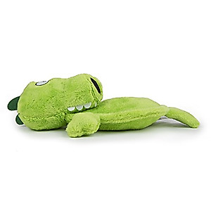 Hear Doggy Flatties with Chew Guard Technology Dog Toy, Gator, Large, Green, Model:58546