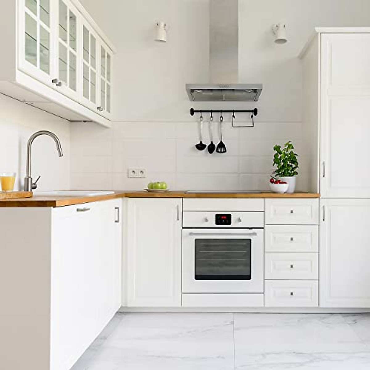 KLOOSE Brushed Nickel Cabinet Pulls 3.75 Inch Hole Centers 10 Pack Kitchen Cabinet Handles Solid Square Bar Drawer Pulls Cabinet Hardware Dresser Handles