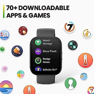 Amazfit Bip 5 Smart Watch 46mm, GPS, Bluetooth Calling, 10-Day Battery, Step Tracking, Heart-Rate Monitoring & VO2 Max, Sleep & Health Monitoring, Alexa Built-in, AI Fitness App(White)