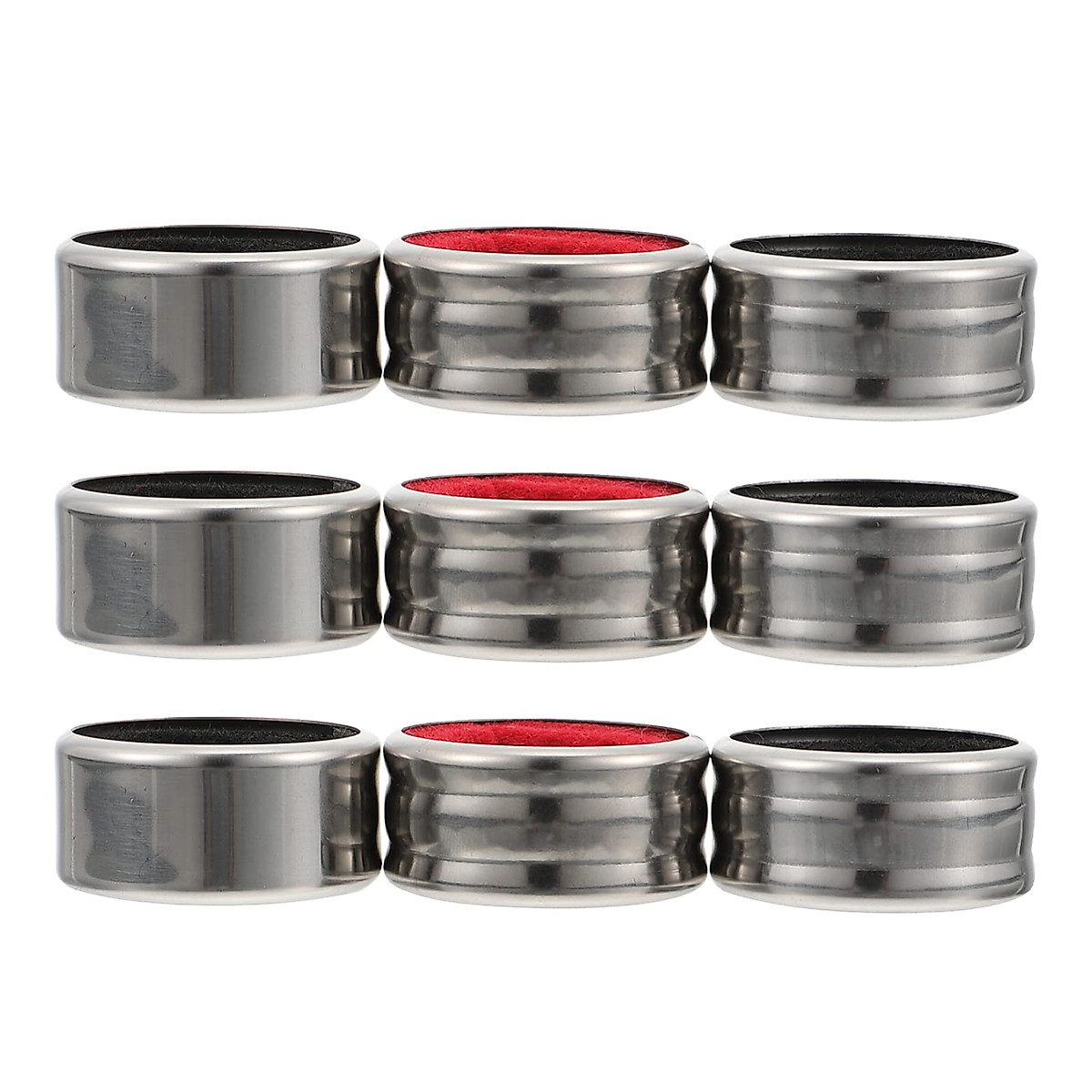 Yardwe 9pcs Wine Bottle Collars Stainless Steel Red Wine Drip Stop Ring Leak- Proof Anti- Overflow Drip Stopper Collars Wine Accessories for Restaurant Kitchen Silver