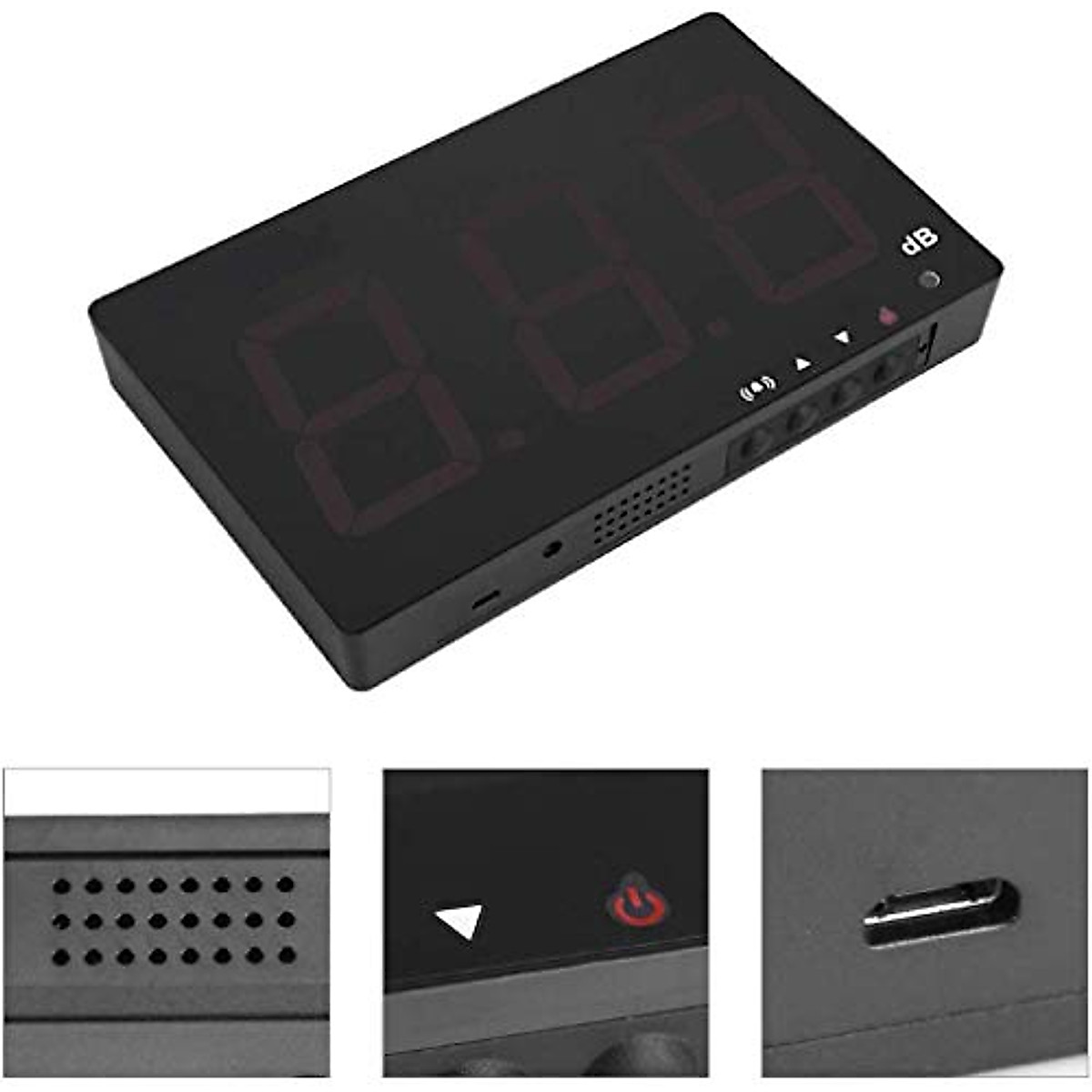 Fdit Wall Mounted Decibel Meter, Digital Sound Level Meter Noise Meter Tester Measurement Range 30-130dB, Accuracy 1.5dB with LCD Display