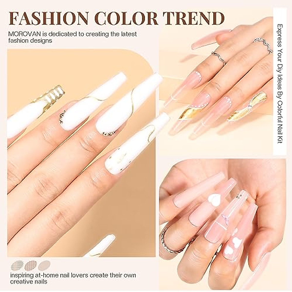 Morovan Poly Gel Nail Kits Starter Kit: Poly Nail Gel Kit for Beginners Poly Gel Kits with U V Light Gel Nail Kit DIY Extension Gel Kit Poly Nail Gel Kit with Everything