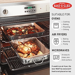 Bake-O-Glide STD0330 Non Stick Reusable Cooking/Baking Liner, Brown