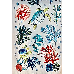 Vera Bradley Throw Blanket Seascape Turtles Sea Life 50 x 80 Fleece