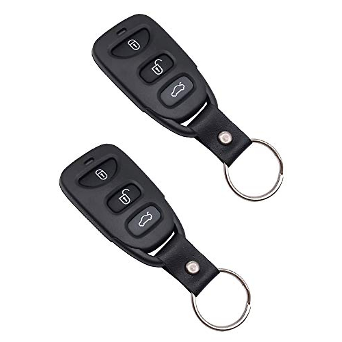 Replacement Key Fob Case Shell Fit for Hyundai Elantra Accent Sonata Kia Optima Keyless Entry Remote Car Key Housing Casing Outer Cover 3 Button + Panic (2)