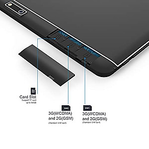 LECTRUS Tablet 10 inch Android 9.0 (GMS Certified), 32GB Storage, Quad Core Processor, 3G Tablet PC with Dual Sim Card Slots and Cameras, IPS HD Touchscreen, WiFi, Bluetooth, GPS, YouTube, Netflix