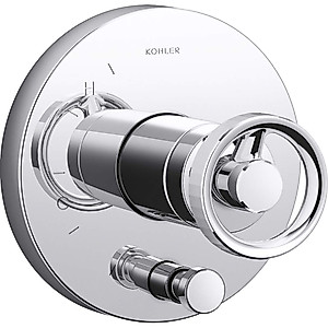 KOHLER Components(Tm) Rite-Temp(R) Shower Valve Trim with Diverter & Industrial Handle