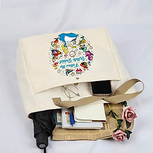 TOBGBE Fairy Tales Gift Alice Makeup Bag Follow The White Rabbit Bag Alice Gift Princess Zipper Pouch Bag (White Rabbit TB G)