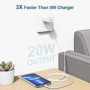iPhone Fast Charger Block, 3Pack 20W USB C Wall Charging Plug, Type C Apple Charging Power Adapter Cube Brick for iPhone 14/14 Max/13 Pro/13 Pro Max/12 Mini/11 Pro/11/iPad/Samsung Galaxy S22/21/20/S10