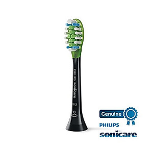 Philips Sonicare Genuine W3 Premium White Replacement Toothbrush Heads, 2 Brush Heads, Black, HX9062/95