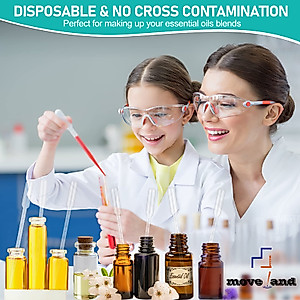 moveland 120PCS 5ML Plastic Transfer Pipettes, Disposable Graduated Pipettes, Clear Dropper for Essential Oils, Water Testing, Lab, DIY Art