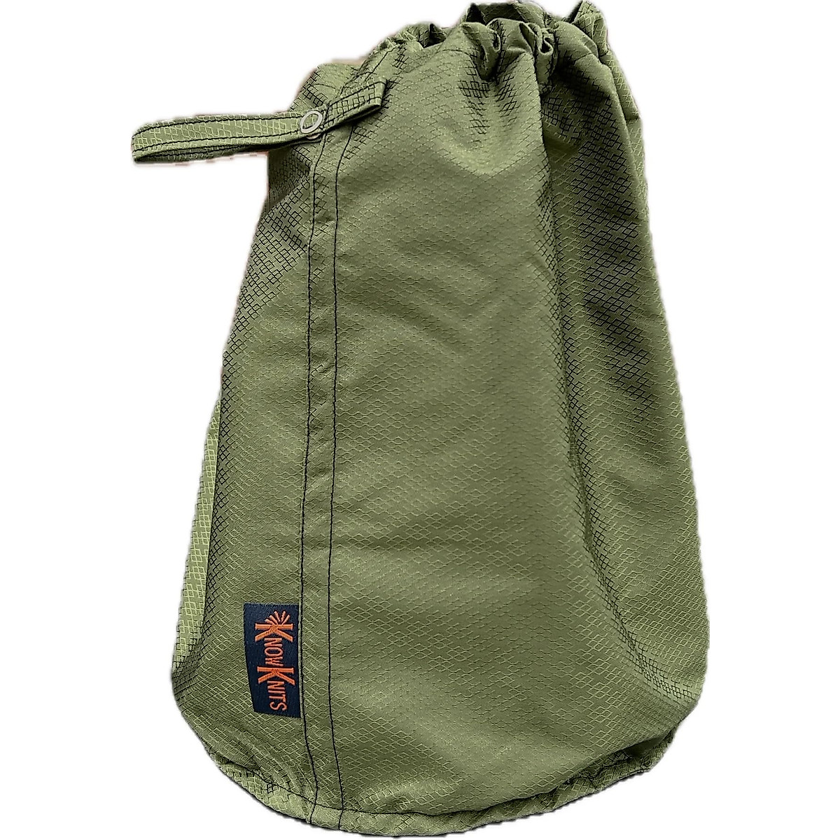 KnowKnits Dark Olive Jewel Color GoKnit Pouch Knitting Project Bag With Loop & Drawstring (Small)