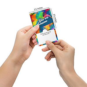 Dessie Awesome Cards - 40 Unique Mini Encouragement Cards w/Inspirational Messages 2.5" x2x5. Employee Appreciation Gifts. Teacher Appreciation Cards in Bulk. Positive Affirmation Cards.