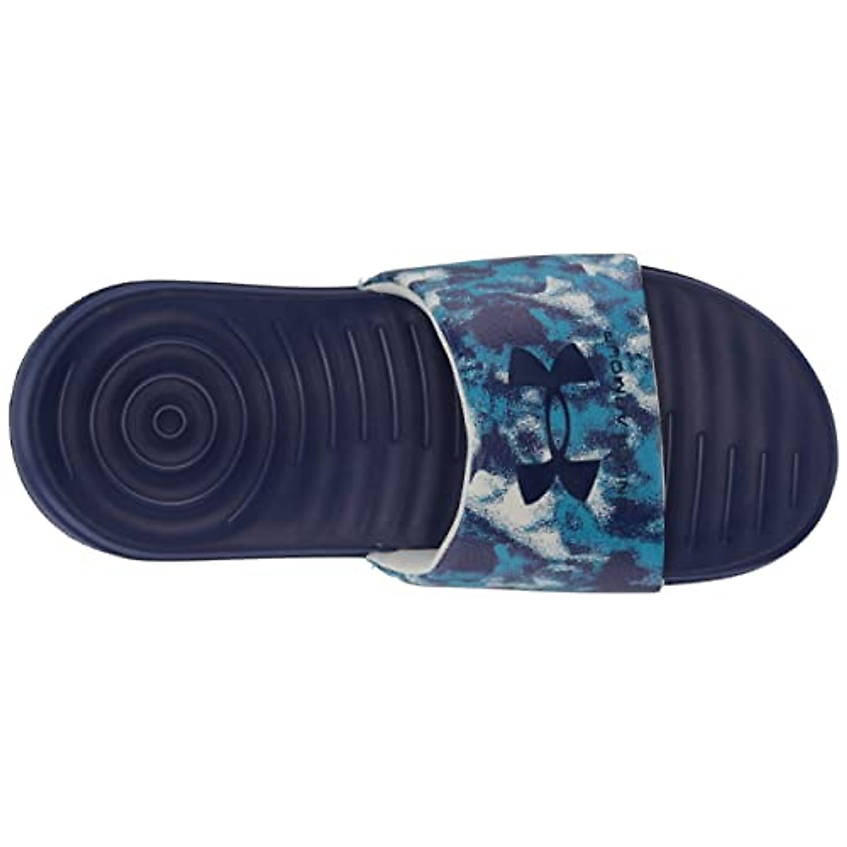 Under Armour Boys' Ansa Graphic Fixed Strap, (106) White/Sonar Blue/Sonar Blue, 5, US